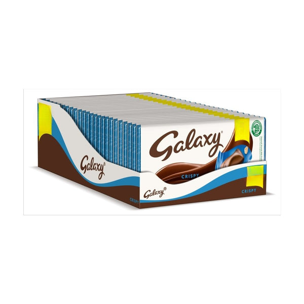 Galaxy Crispy Pieces & Milk Chocolate Block Bar 102g Box of 24 – Asetena Pa