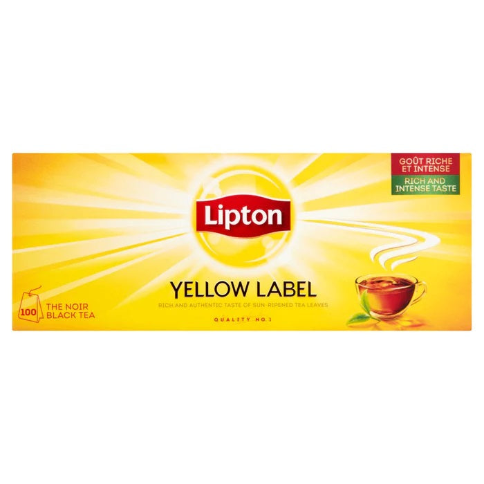Lipton Yellow Label 100 The Noir Black Tea Bags 200g – Asetena Pa